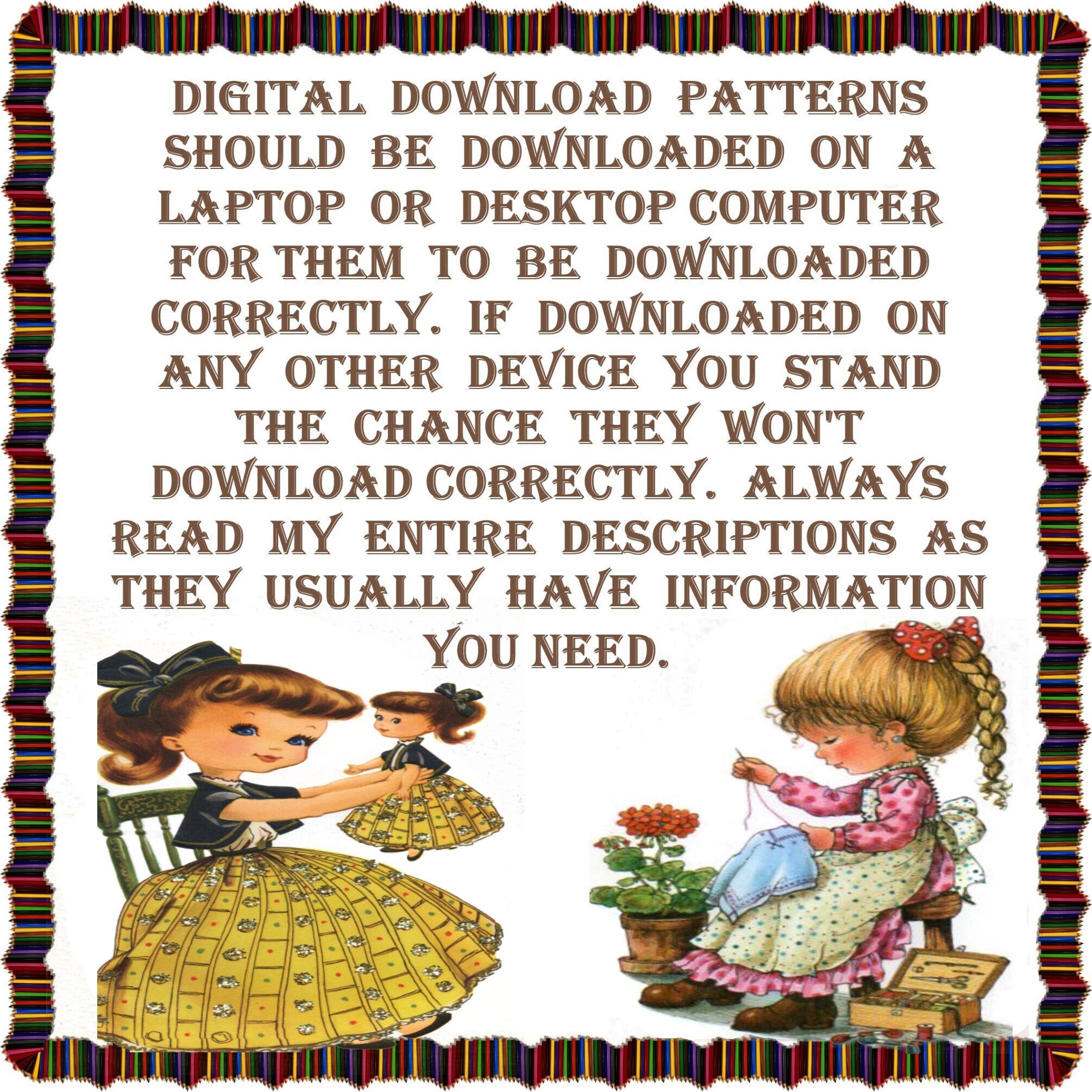 Doll Size Chart Doll Sizes Measurements PDF Digital - Etsy España