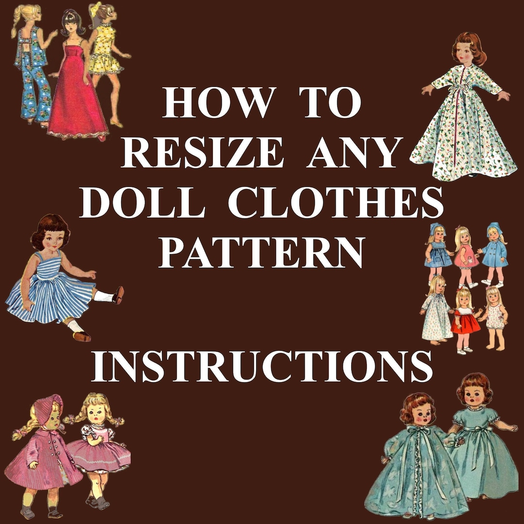 How to Resize Doll Clothes to Fit Your Doll, PDF Instant Download - Etsy