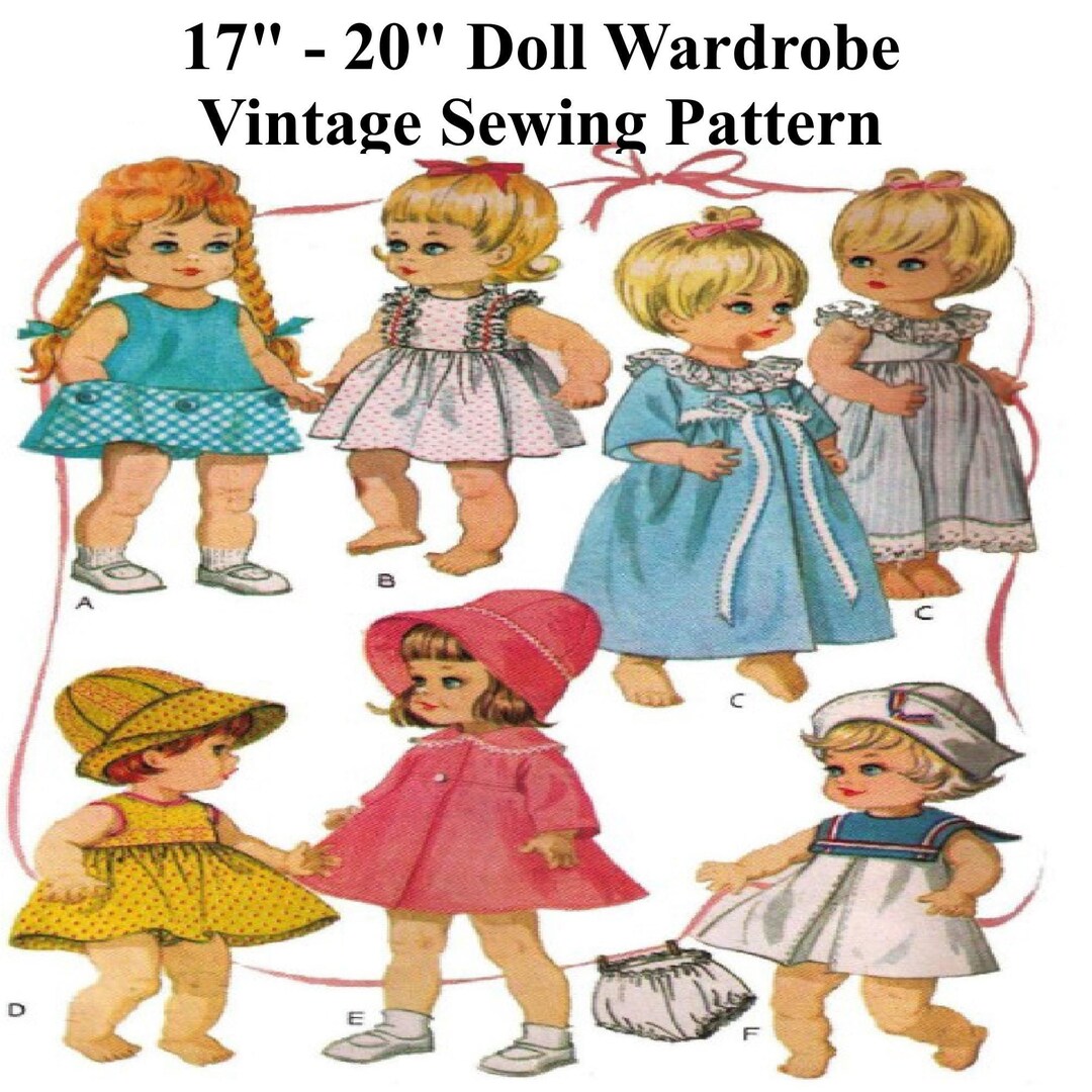 17" - 20" Chatty Cathy Doll Clothes Pattern Also for Tiny Tears, Baby ...