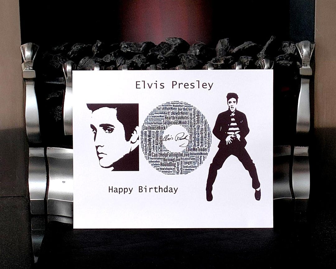Personalised 'elvis Presley' Word Art Gift. Print Only Gift and ...