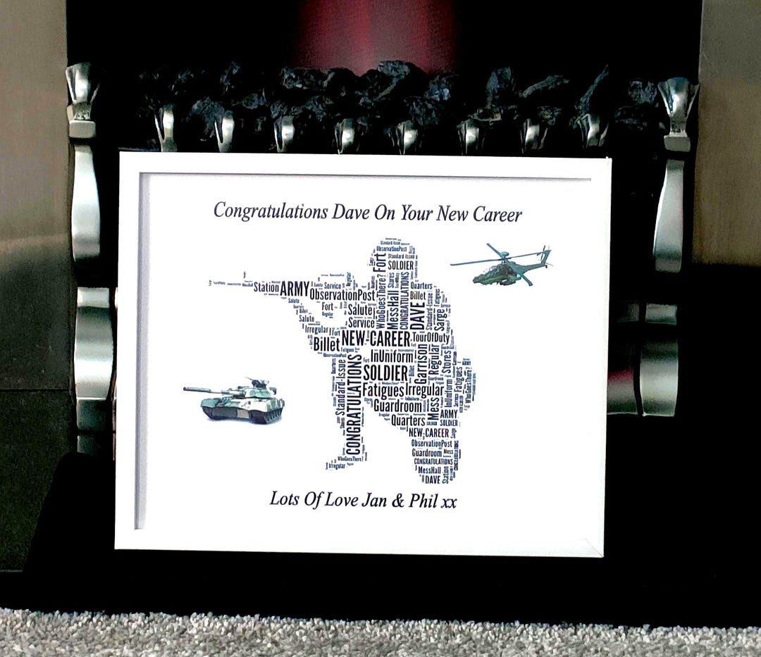 Personalised 'army' Armed Forces ' Word Art Gift. in 8"x10" Frame ...
