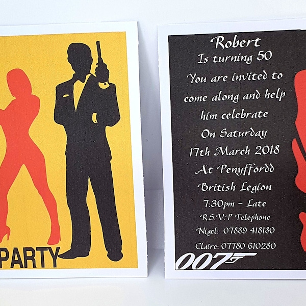 007 Invitations - Etsy