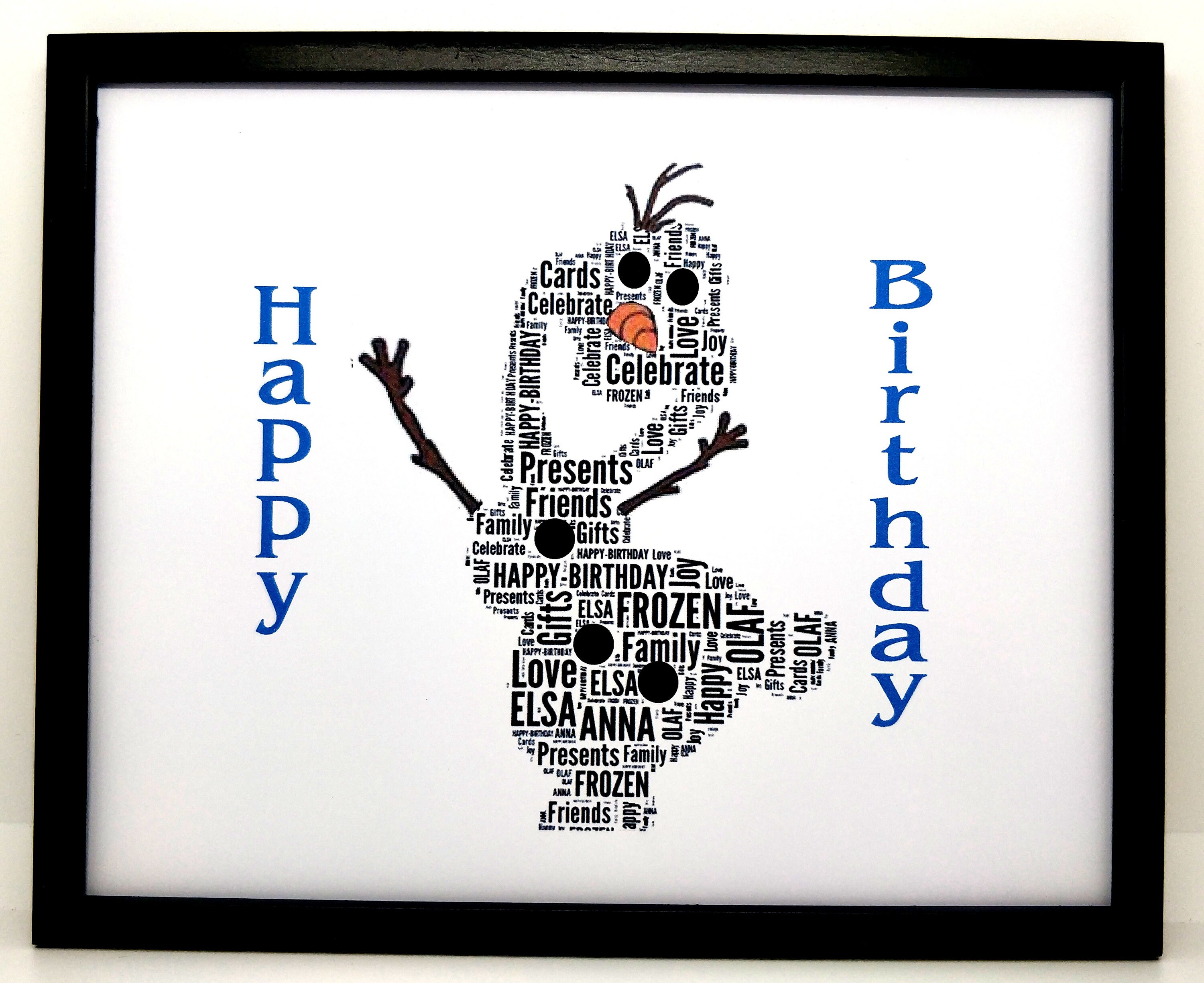 New Personalised 'olaf' From Frozen Word Art - Etsy