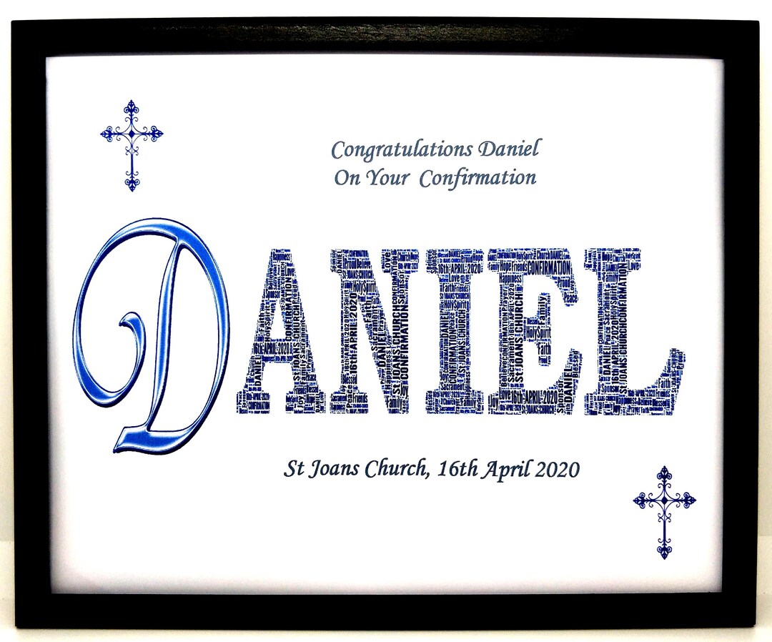 Personalized Communion Confirmation Word Art Gift: Unique Keepsake ...