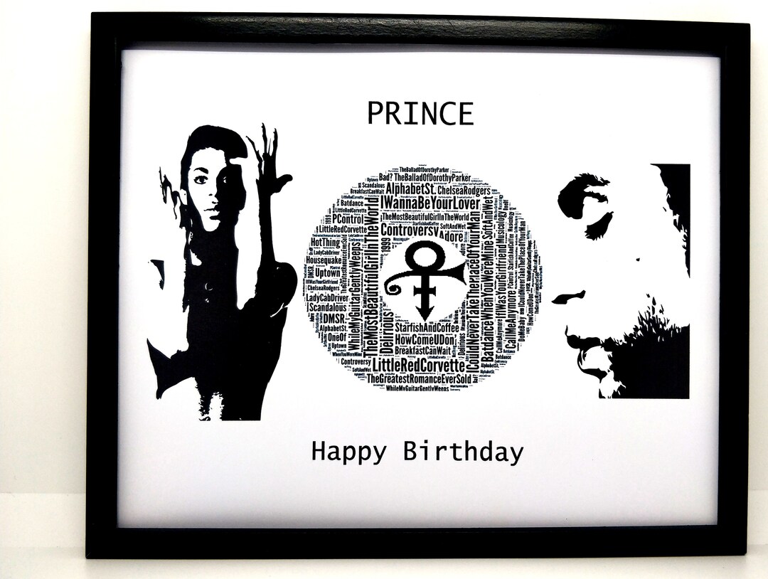 New Personalised ' Prince ' Word Art PRINT ONLY Size 8x10. Birthday ...