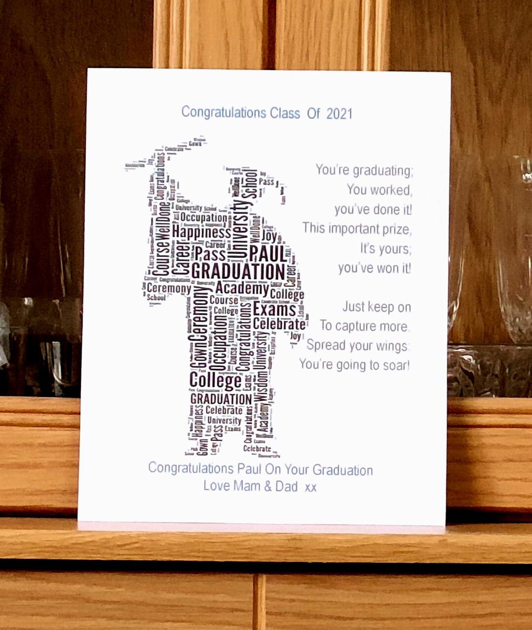 Personalized Graduation Word Art Print: Keepsake Gift - Etsy
