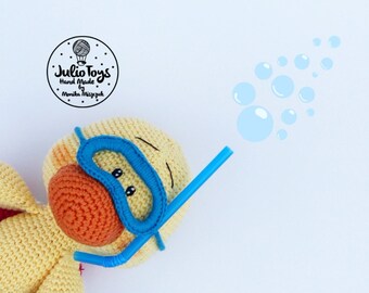 Pocket Duckling Crochet Pattern Good Luck Duck Amigurumi - Etsy