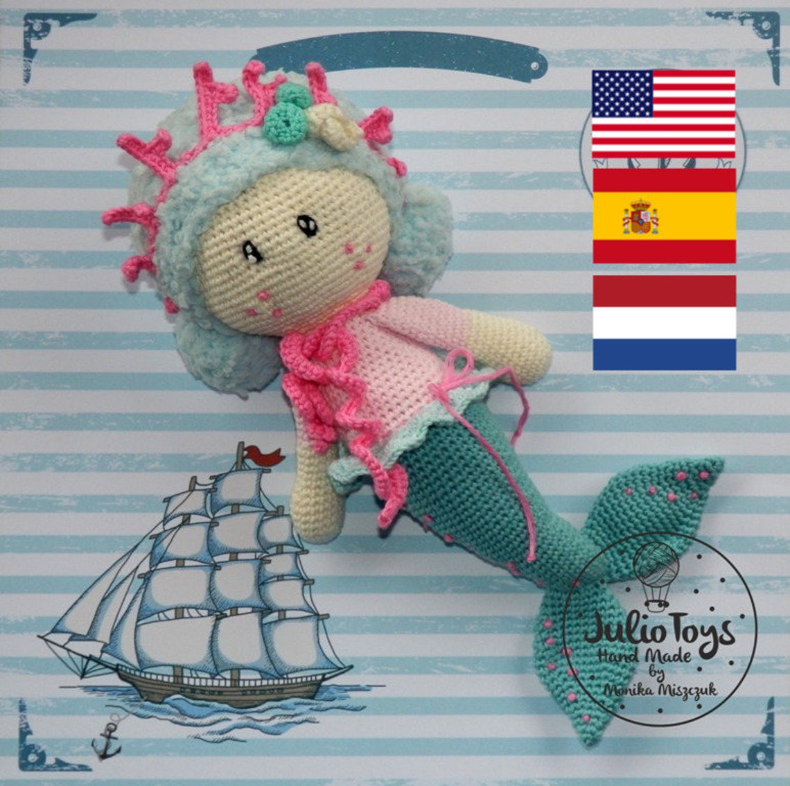Marina Mermaid - PDF Pattern - Etsy
