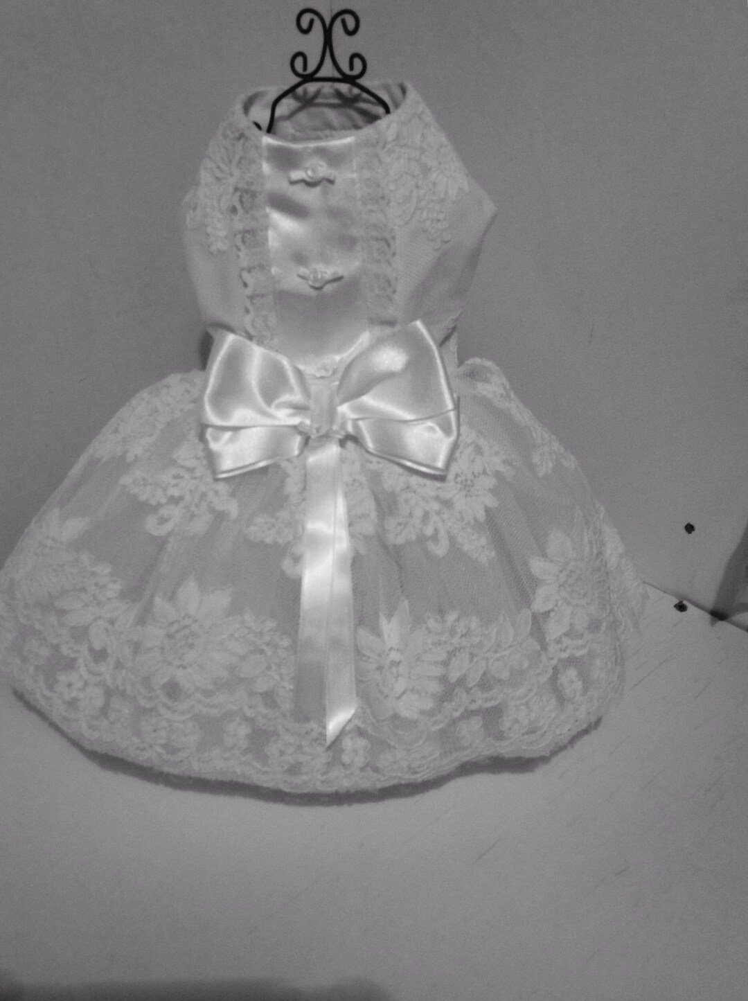 Designer Dog White Wedding Dress, Puppy Dog Dress, Custom Made Dog ...