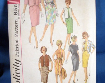1960s Simplicity 5867 // One Piece Dress and Jacket // Size 16 Bust 36 ...