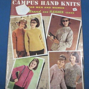 Vintage Campus Hand Knits Book 1963 - Etsy