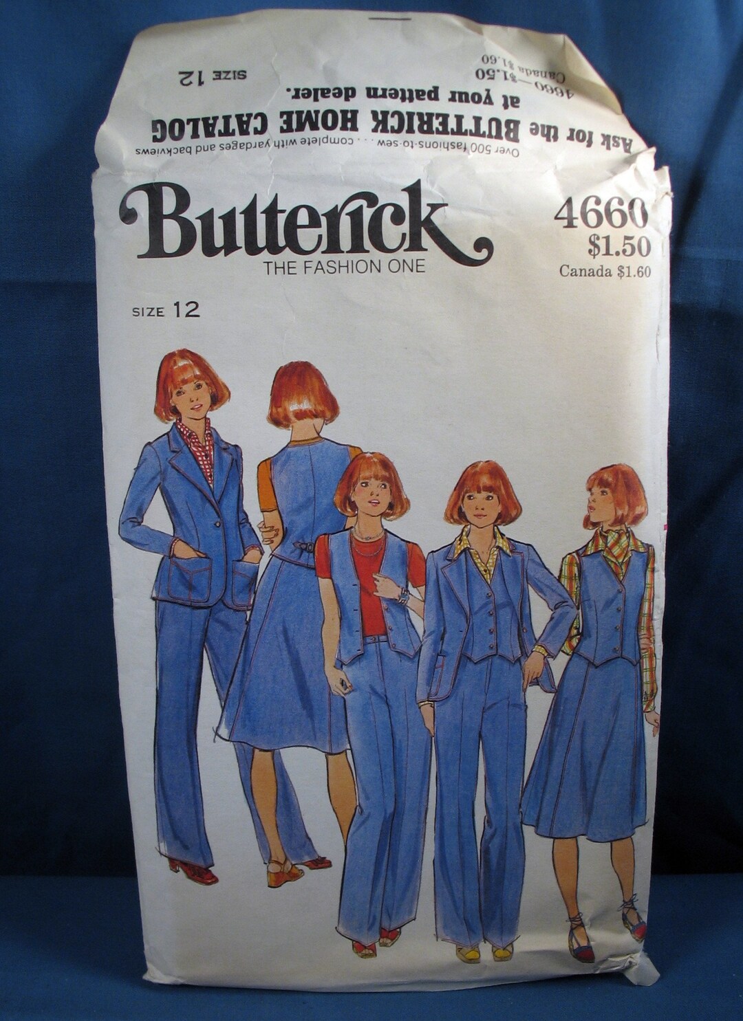 Vintage Butterick Sewing Pattern Misses Jacket, Vest, Skirt and Pants ...