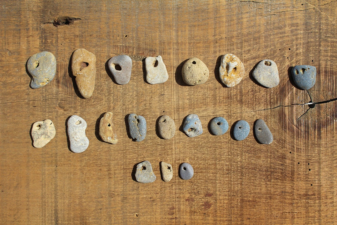 20 Pcs Bulk Natural Hag Stones Lake Erie Fairy Stones Witch Stones Hex ...