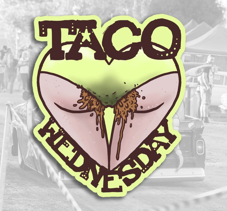 Taco Wednesday Pegatina de 2 Obra de arte original - Etsy España