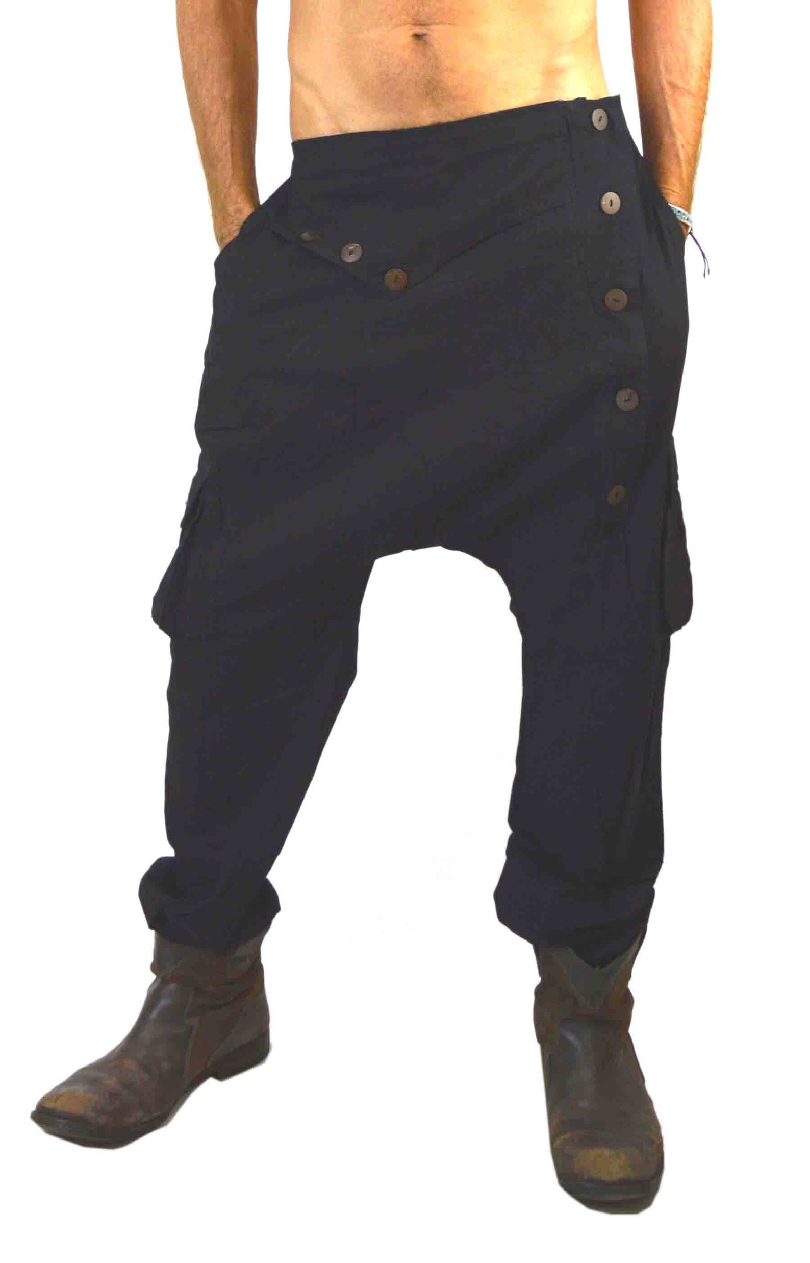 Drop Crotch Pants Men Cargo Pants Alternative Clothing Mens Cargo Pants ...
