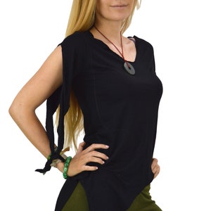 Fairy Goth Top Psy Trance Clothing Medieval Top Asymmetrical - Etsy