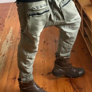 Cargo Pants Cyberpunk Post Apocalyptic Mens Pants Heathen Pants Burning ...