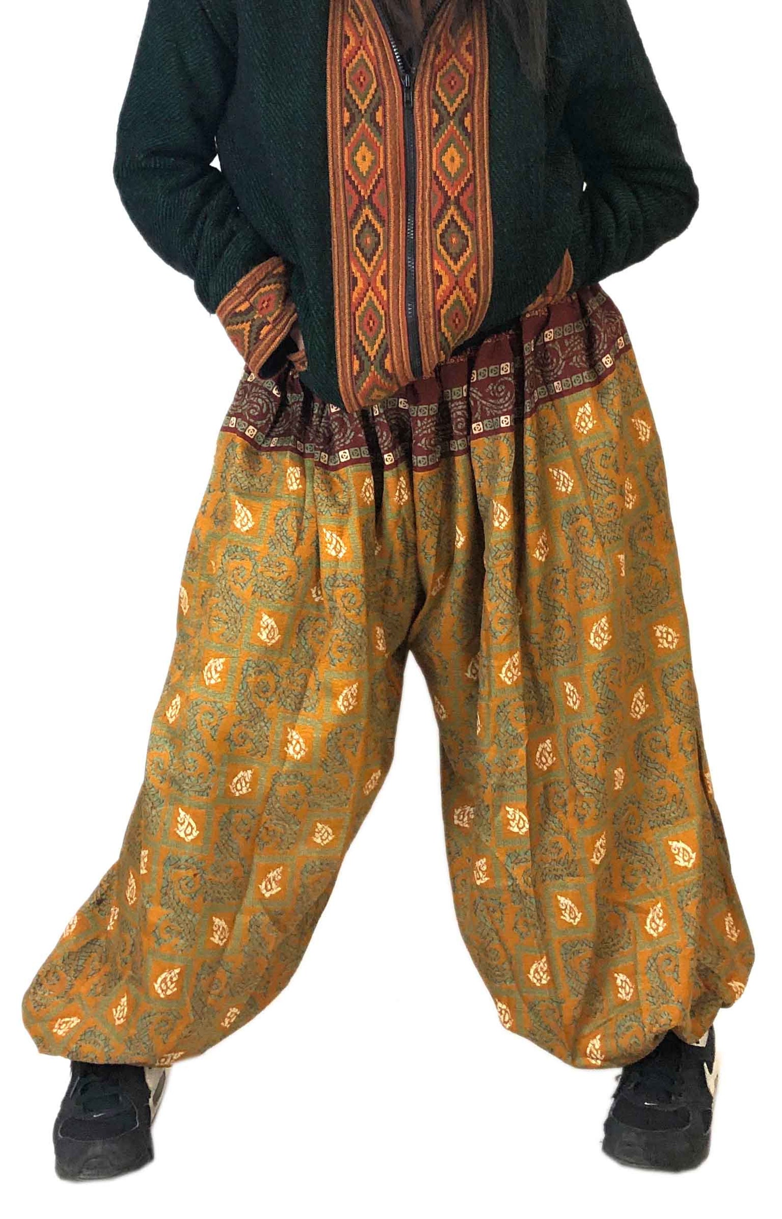 Silk Gypsy Pants Tribal Fusion Pants Silk Boho Pants Funky - Etsy