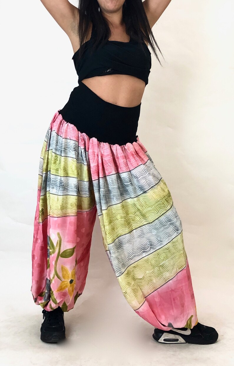 Silk Gypsy Pants Tribal Fusion Pants Silk Boho Pants Funky - Etsy