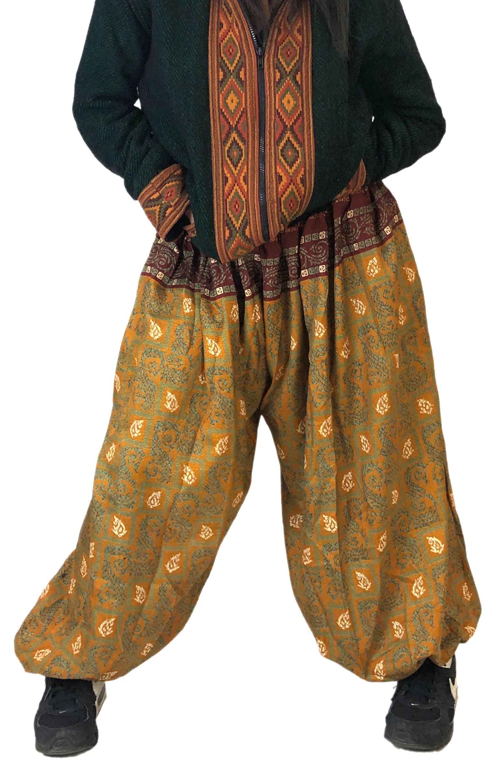 Silk Gypsy Pants Tribal Fusion Pants Silk Boho Pants Funky - Etsy