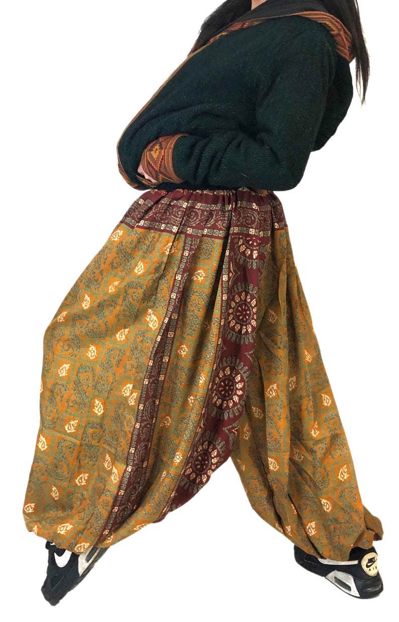 Silk Gypsy Pants Tribal Fusion Pants Silk Boho Pants Funky - Etsy