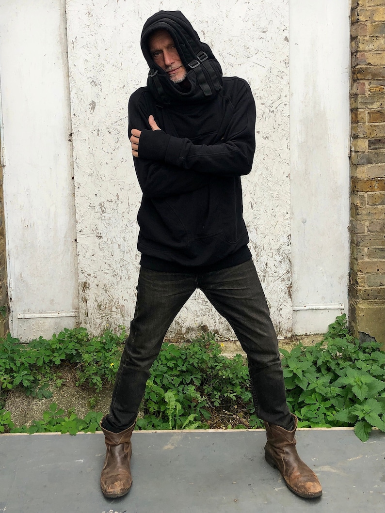 Ninja Hoodie Futuristic Clothing Post Apocalyptic Clothing - Etsy