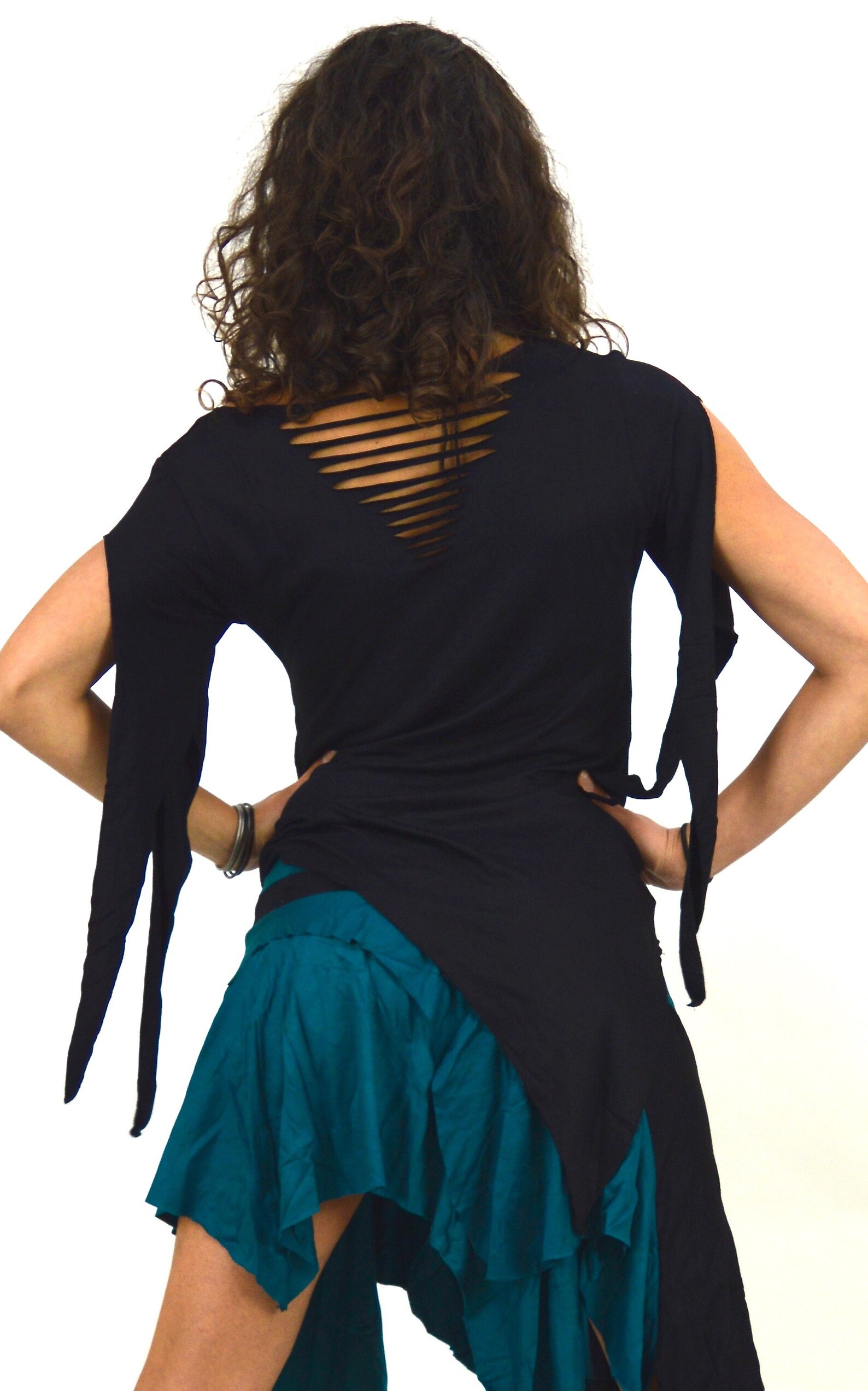 Fairy Goth Top Psy Trance Clothing Medieval Top Asymmetrical - Etsy