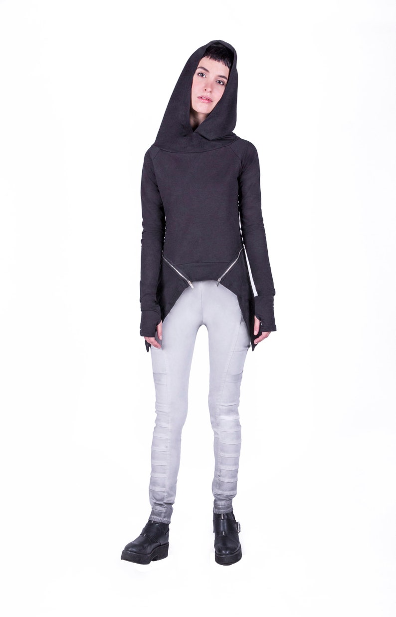 Post Apocalyptic Hooded Cape Jedi Tunic Medieval Tunic Pirate Coat Psy ...