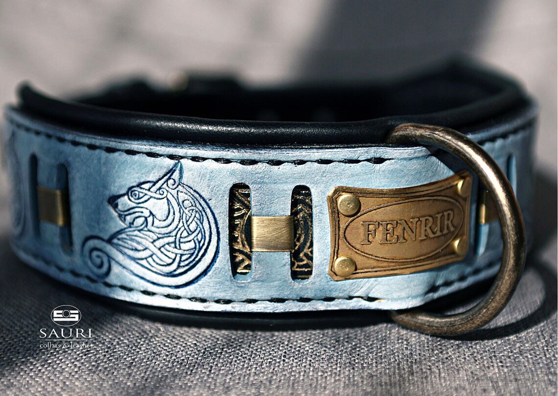 FENRIR Wolf Themed Dog Collar Designer Dog Collar With - Etsy