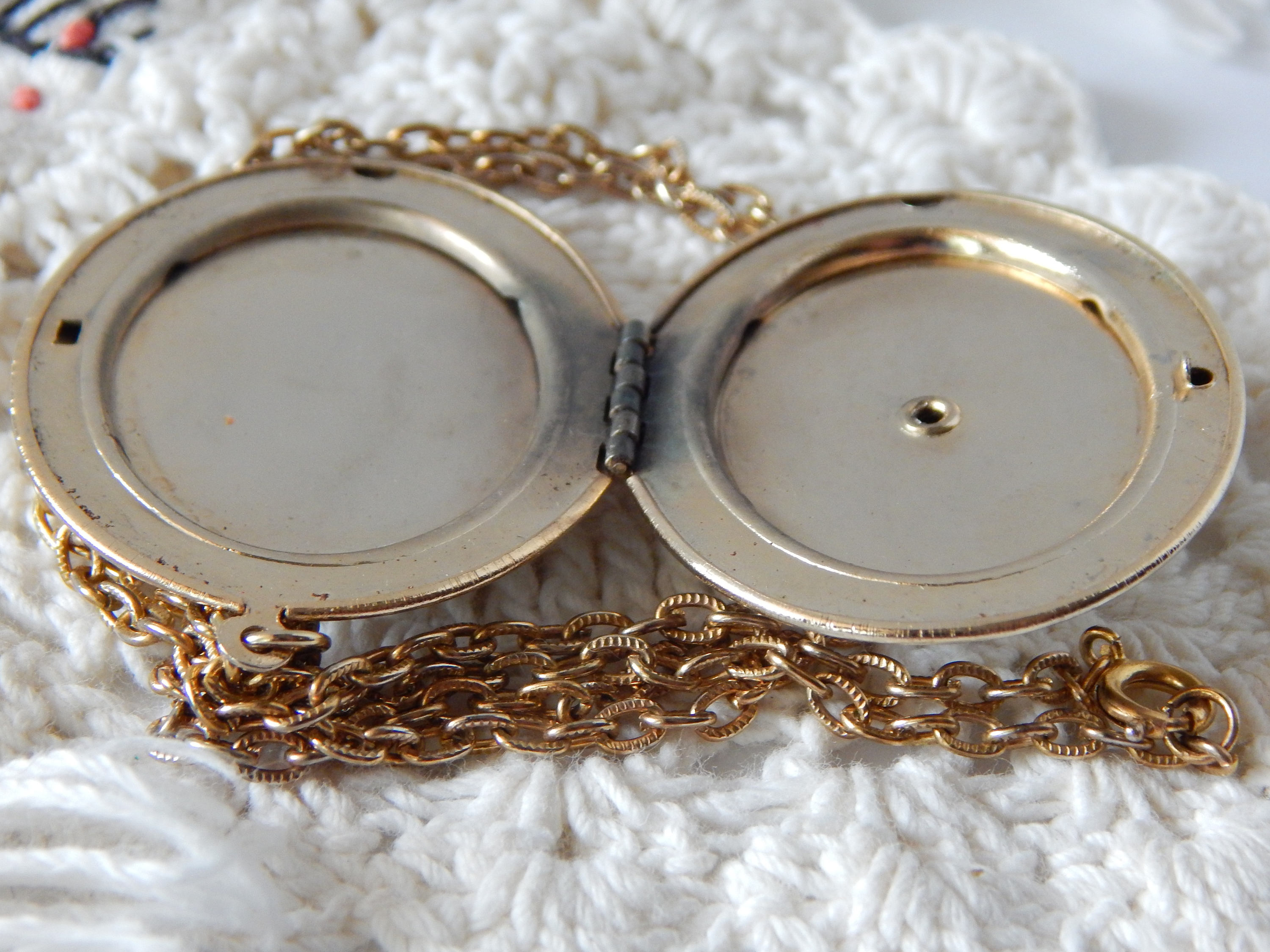 Large Locket Confetti Lucite Gold Plated Mirror Finish - Etsy