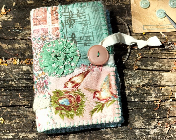 Slow Stitch Needlebook, Handmade Needle Book, Fabric Needlebook ...