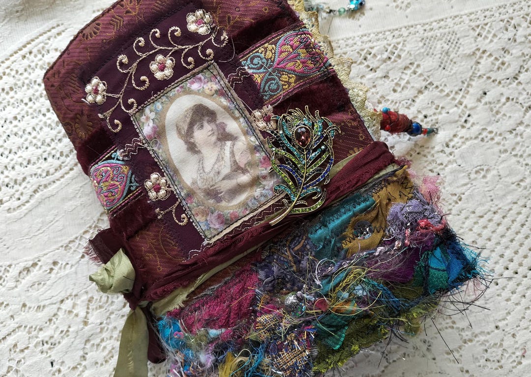 Boho Journal, Journal, Junk Journal, Handmade Journal, Embellished ...