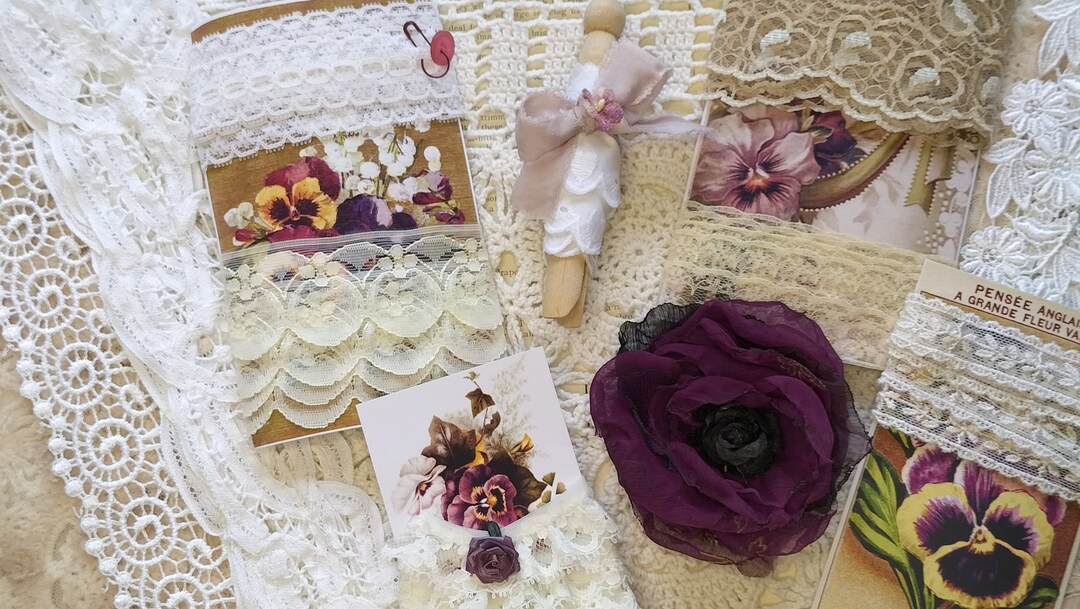 Cream, Ecru and White Lace Bundle, Lace Doily ,flower Lot, Lace Bundle ...