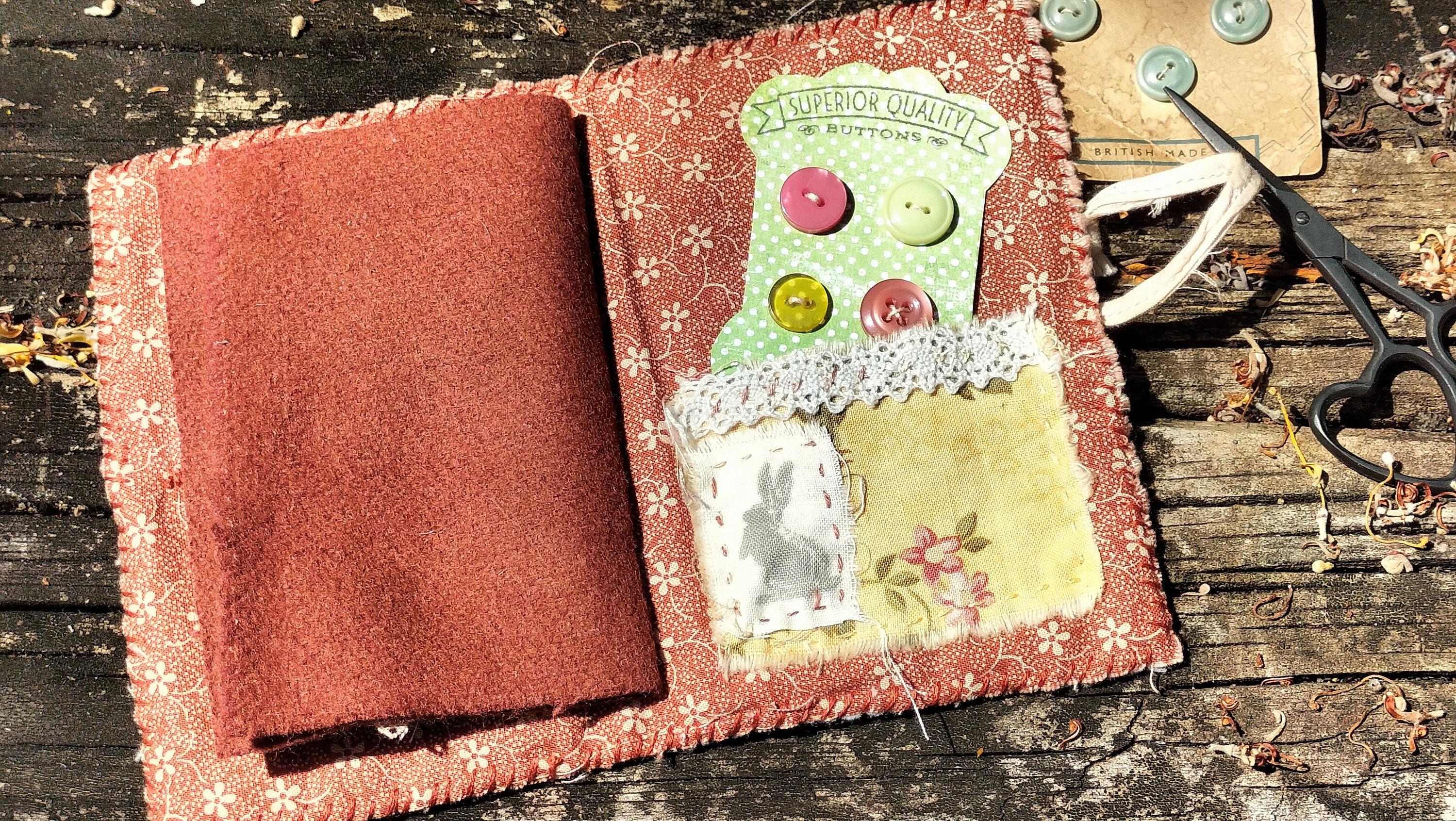 Slow Stitch Needlebook, Handmade Needle Book, Fabric Needlebook ...