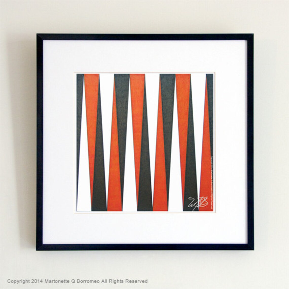 Red Black White Triangle Geometric Art, Triangle Geometric Abstraction ...