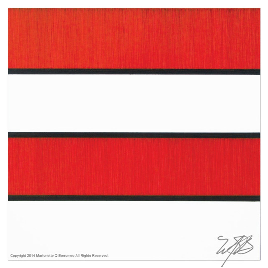 Red Bar Minimal Art, Red Black White, Red Minimalism, Contemporary ...