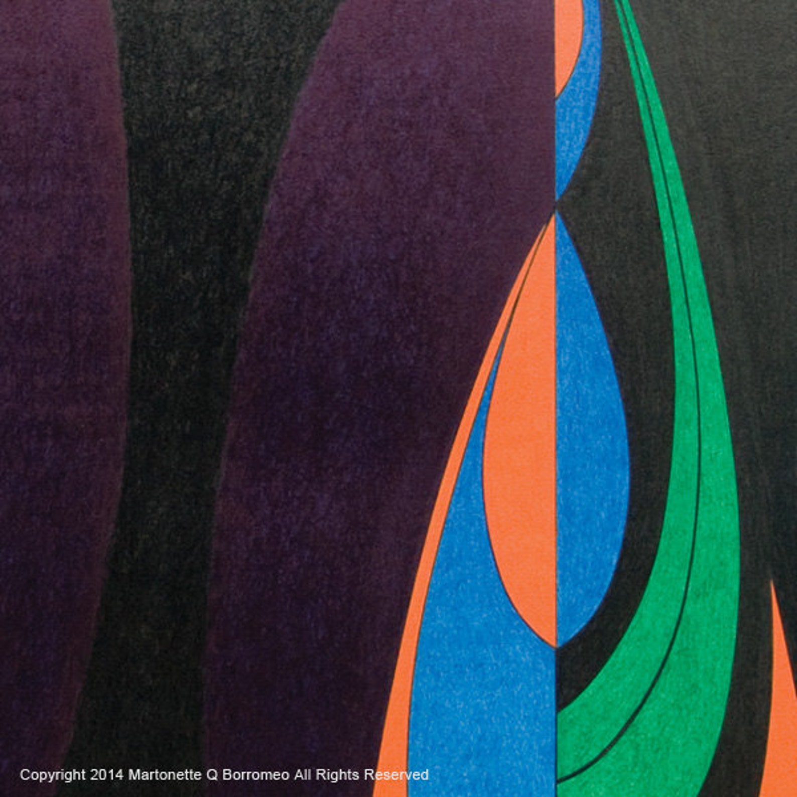 Droplets Abstract Art, Split Complementary Colors, Geometric Art ...
