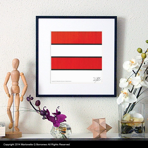 Red Bar Minimal Art, Red Black White, Red Minimalism, Contemporary ...