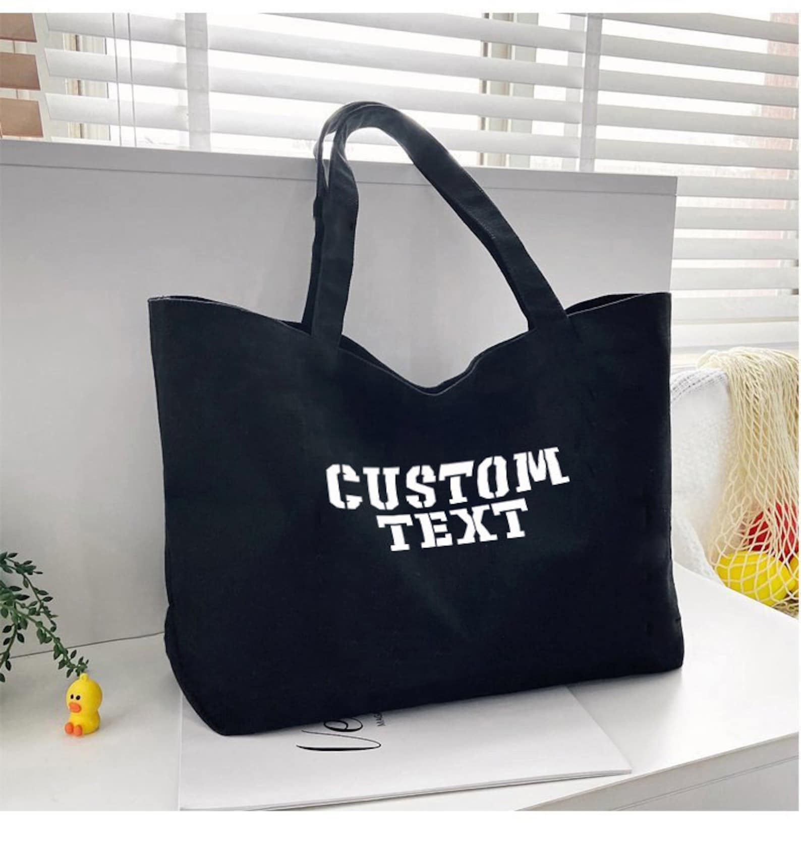Custom Embroidered Tote Bag: Personalized Shopping Bag With Logo - Etsy
