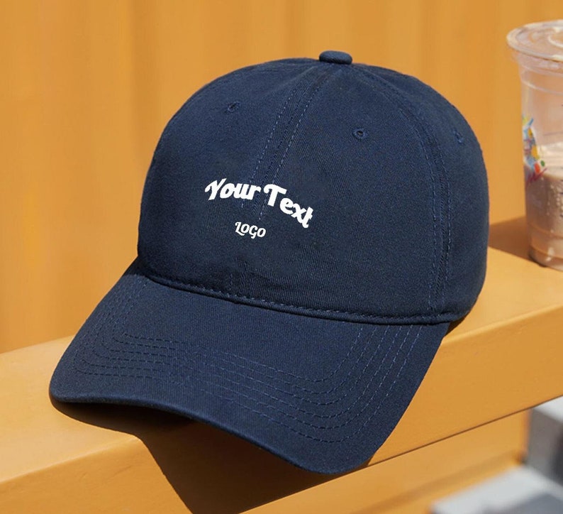 Custom Embroidered Baseball Cap: Personalized Dad Hat, Solid Color - Etsy