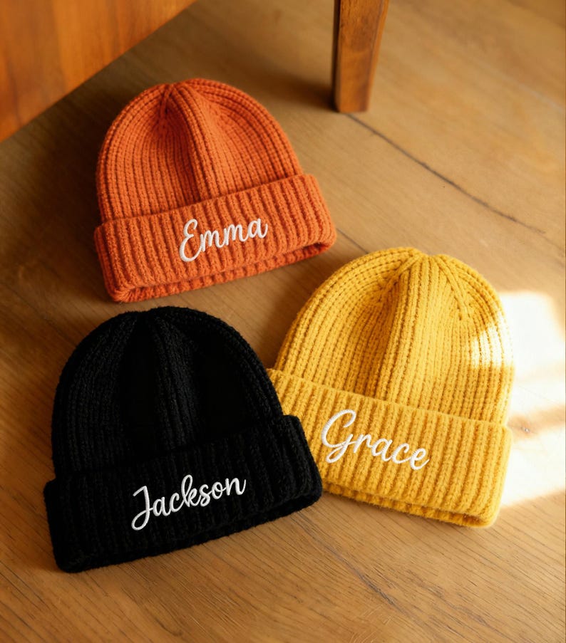 Custom Beanies, Personalized Embroidered Winter Hat, Custom Text/logo ...