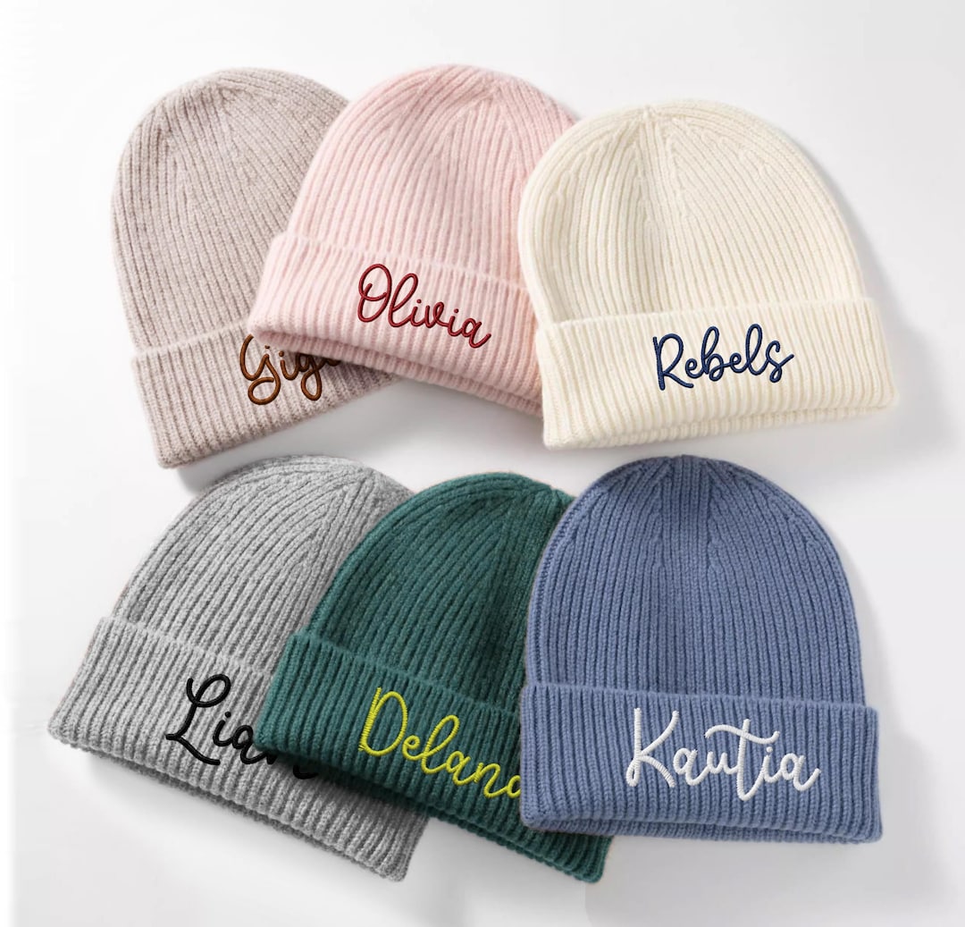 Custom Beanies, Personalized Embroidered Winter Hat, Custom Text/logo ...