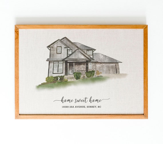 Drawing & Illustration Art & Collectibles First Home Illustration ...