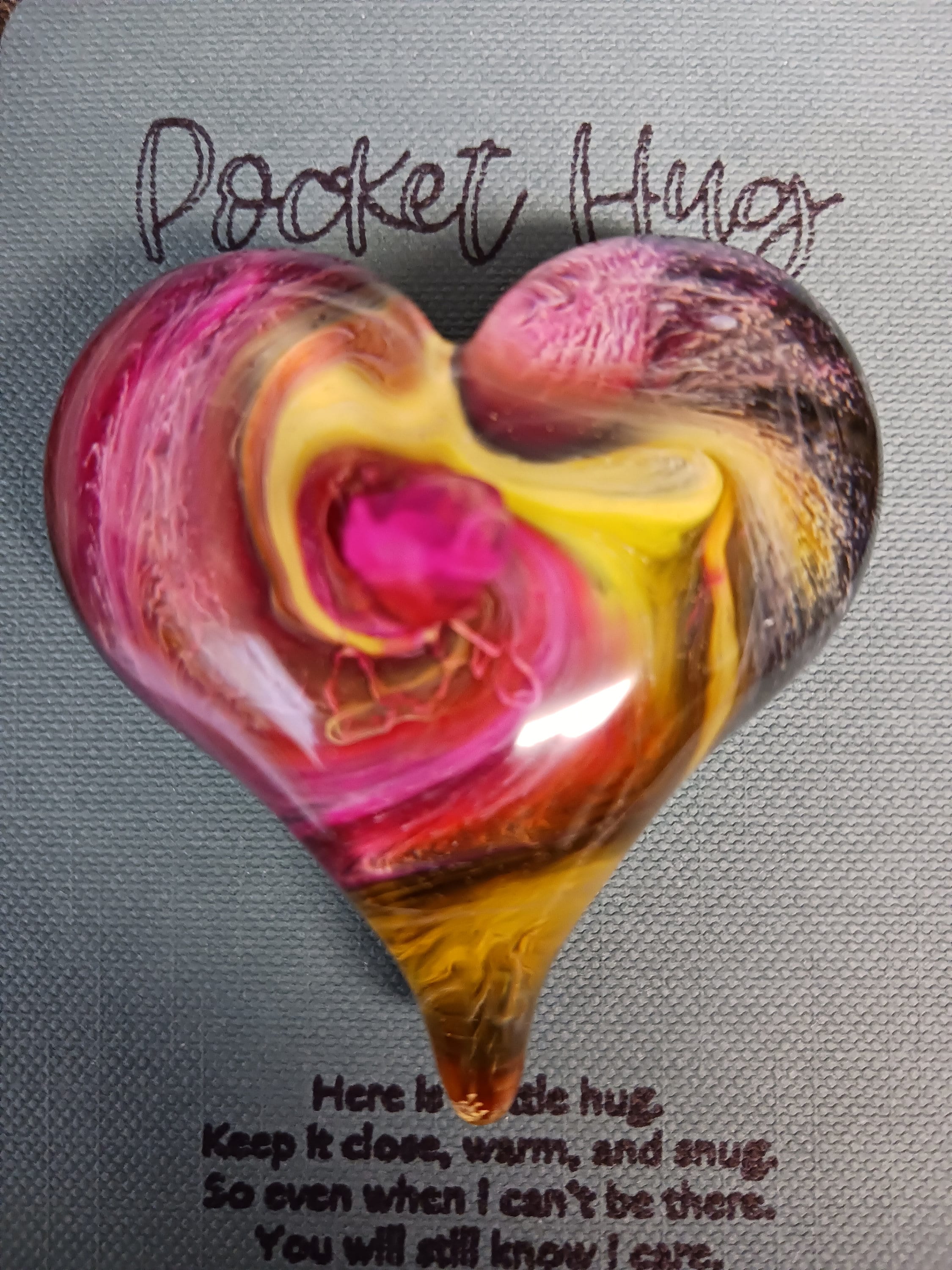Pocket Hug, Resin Heart, Keepsake Token. - Etsy