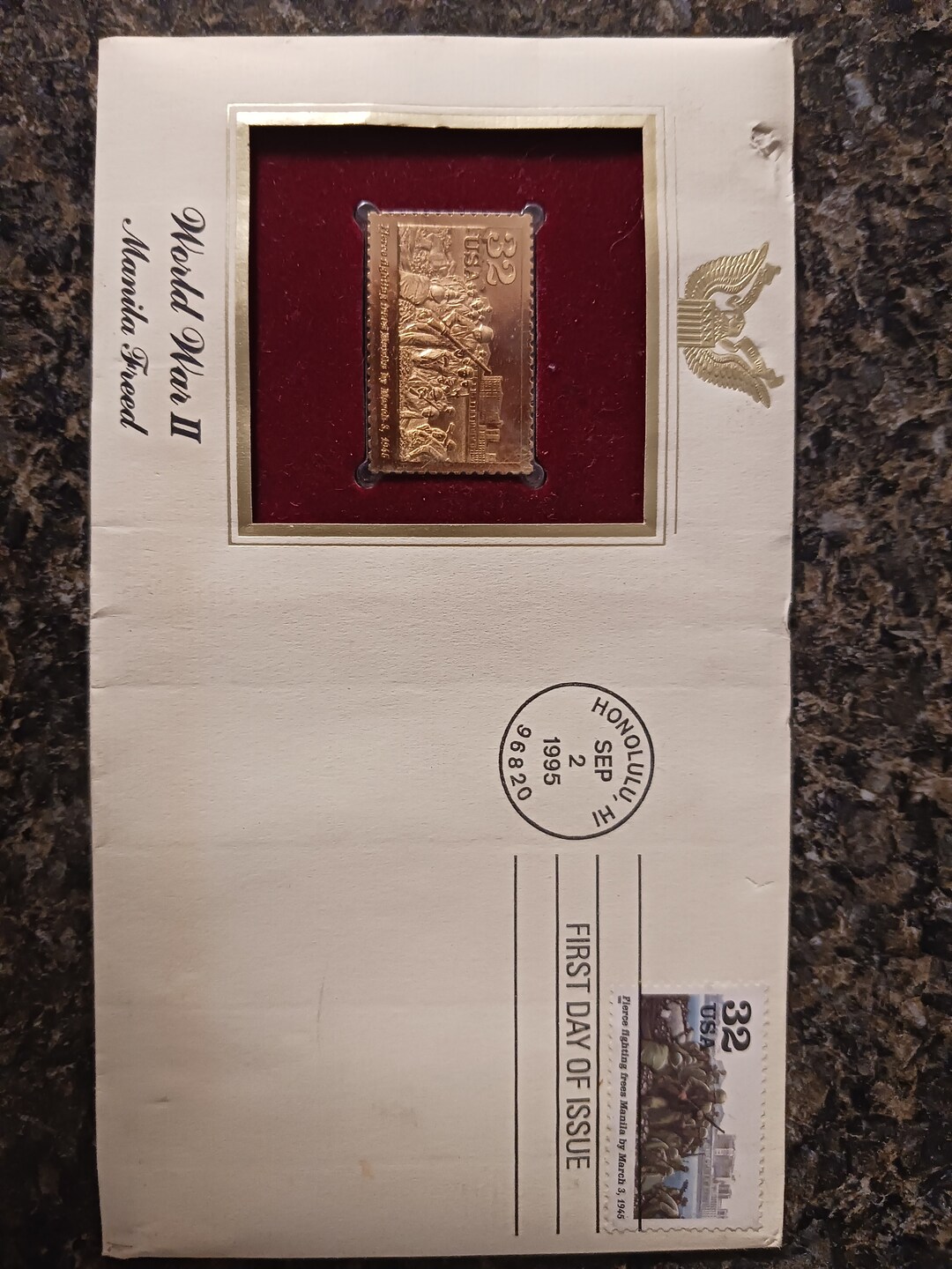 Gold Replica WW2 32 Cent Stamp-manila - Etsy