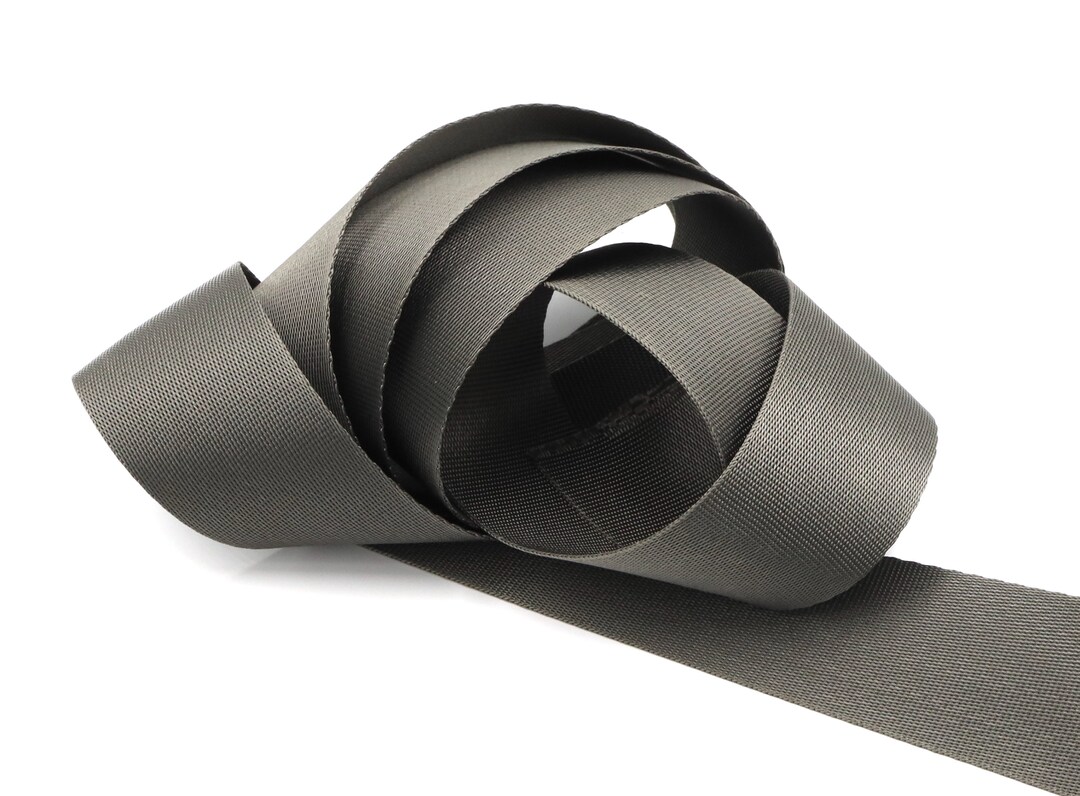 Dark Grey 1 Inch (25mm) or 1.5 Inch (38mm) Width Nylon Webbing ...