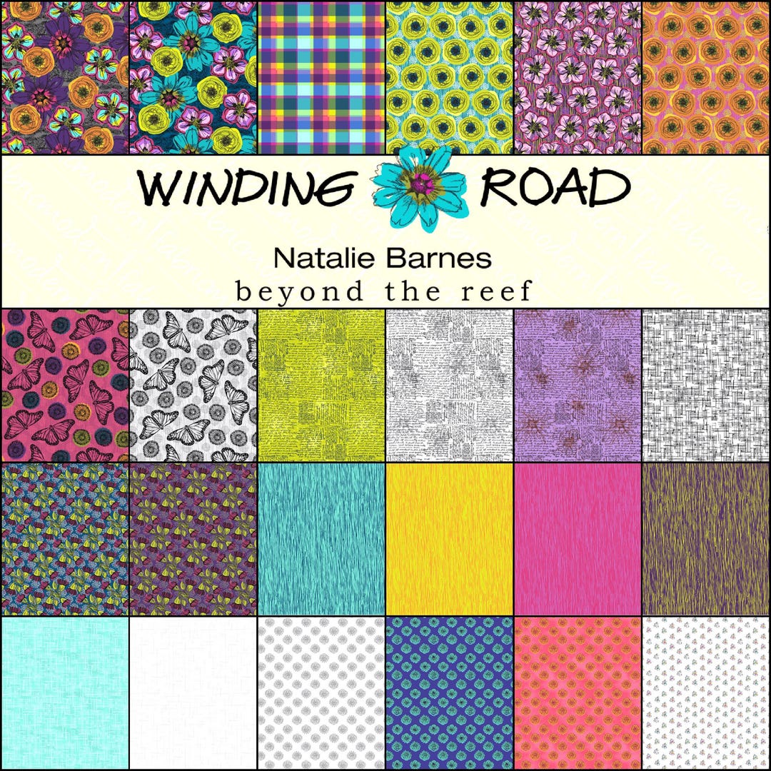 Pre-order Winding Road by Natalie Barnes- Fat Quarter Bundle- March ...