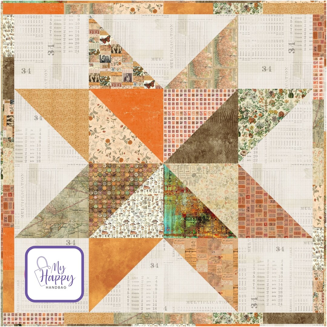 PRE-ORDER Standout Star Quilt Kit Featuring Electric Elements Orange by ...