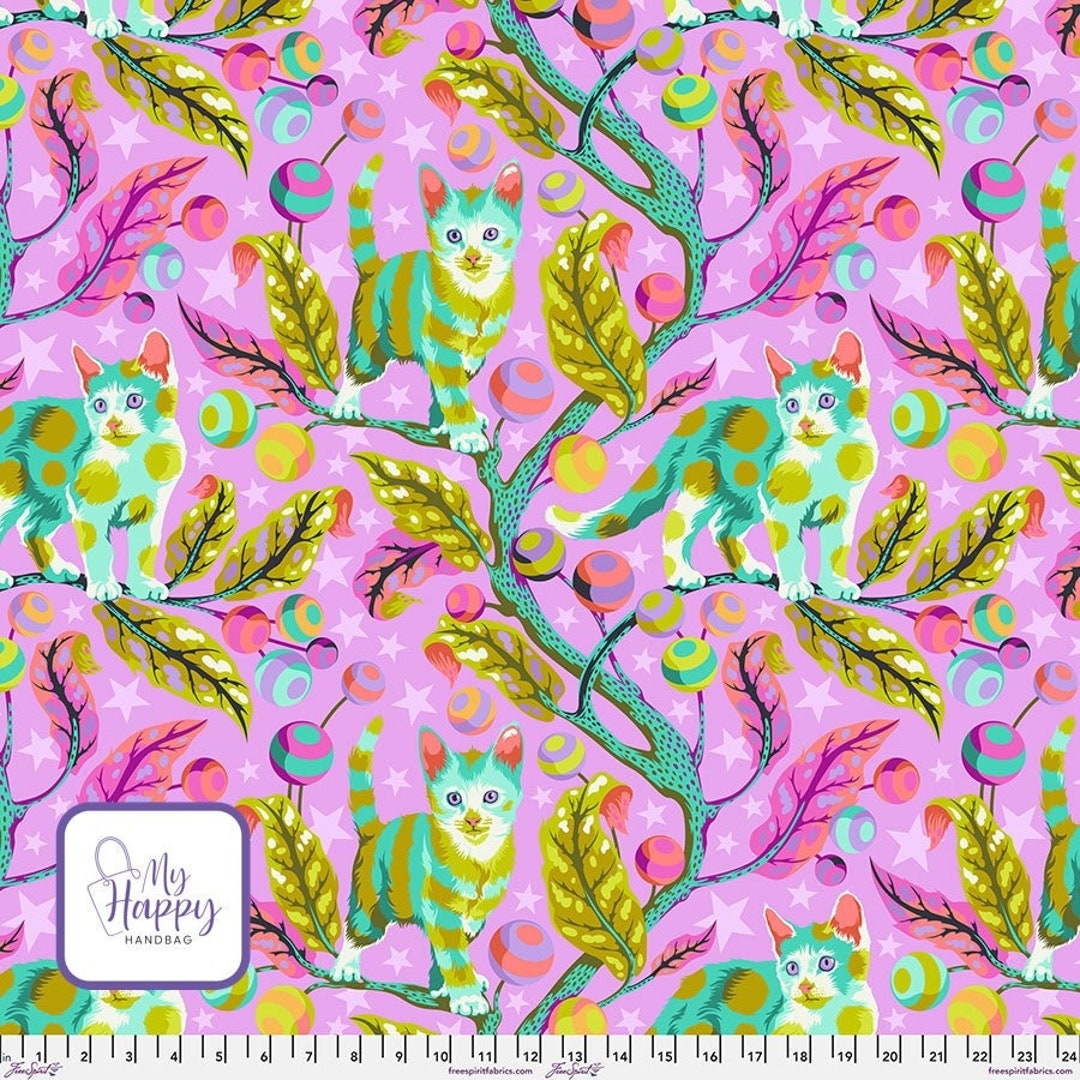 Pre-order Tula Pink Tabby Road Deja Vu Club Kitty PWTP233.ELECTROBERRY Half Yard - Etsy
