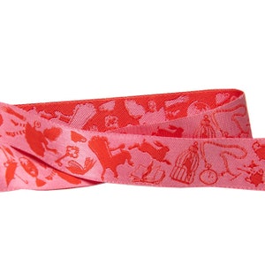 Tula Pink Curiouser, Down the Rabbit Hole -pink 7/8" Ribbon- by the ...